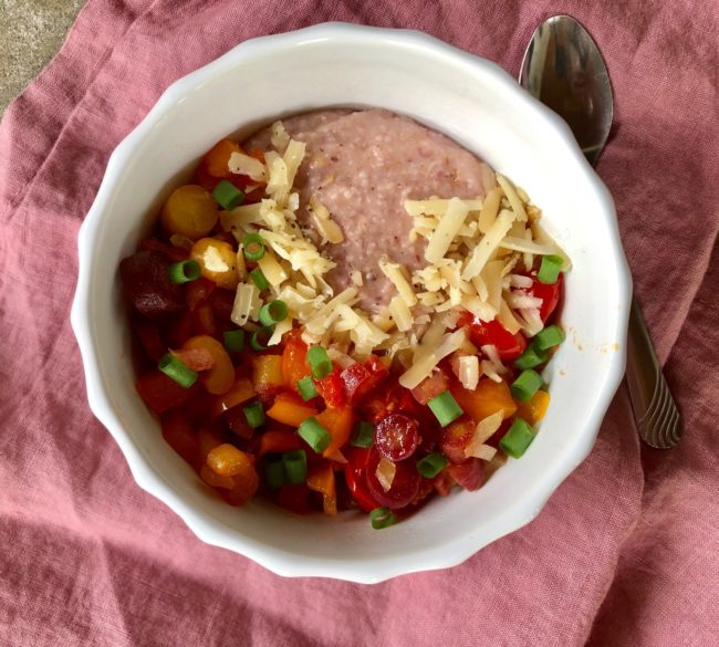 Rainbow Grits with Red Polenta - The April Blake