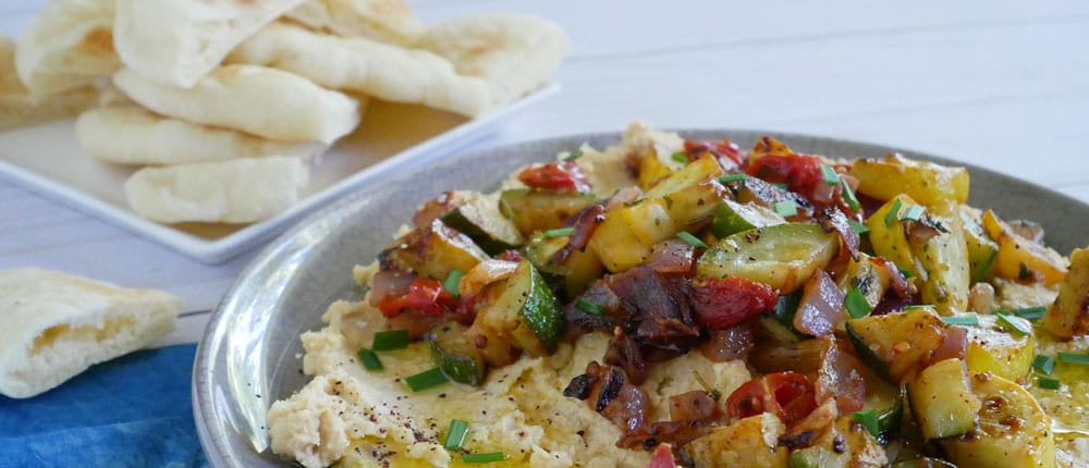 Loaded Summer Vegetable Hummus • The April Blake